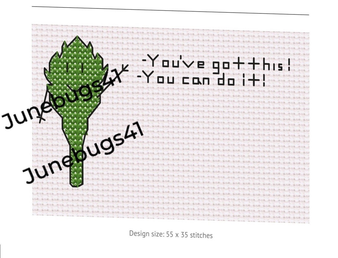 Encourage-mint Cross Stitch Pattern - Etsy