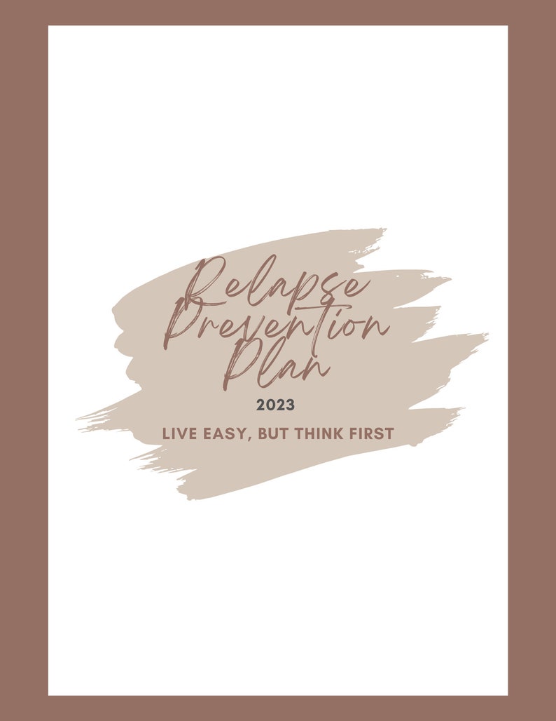 Relapse Prevention Plan - AA Addiction, Recovery, Sobriety, Relapse - Etsy