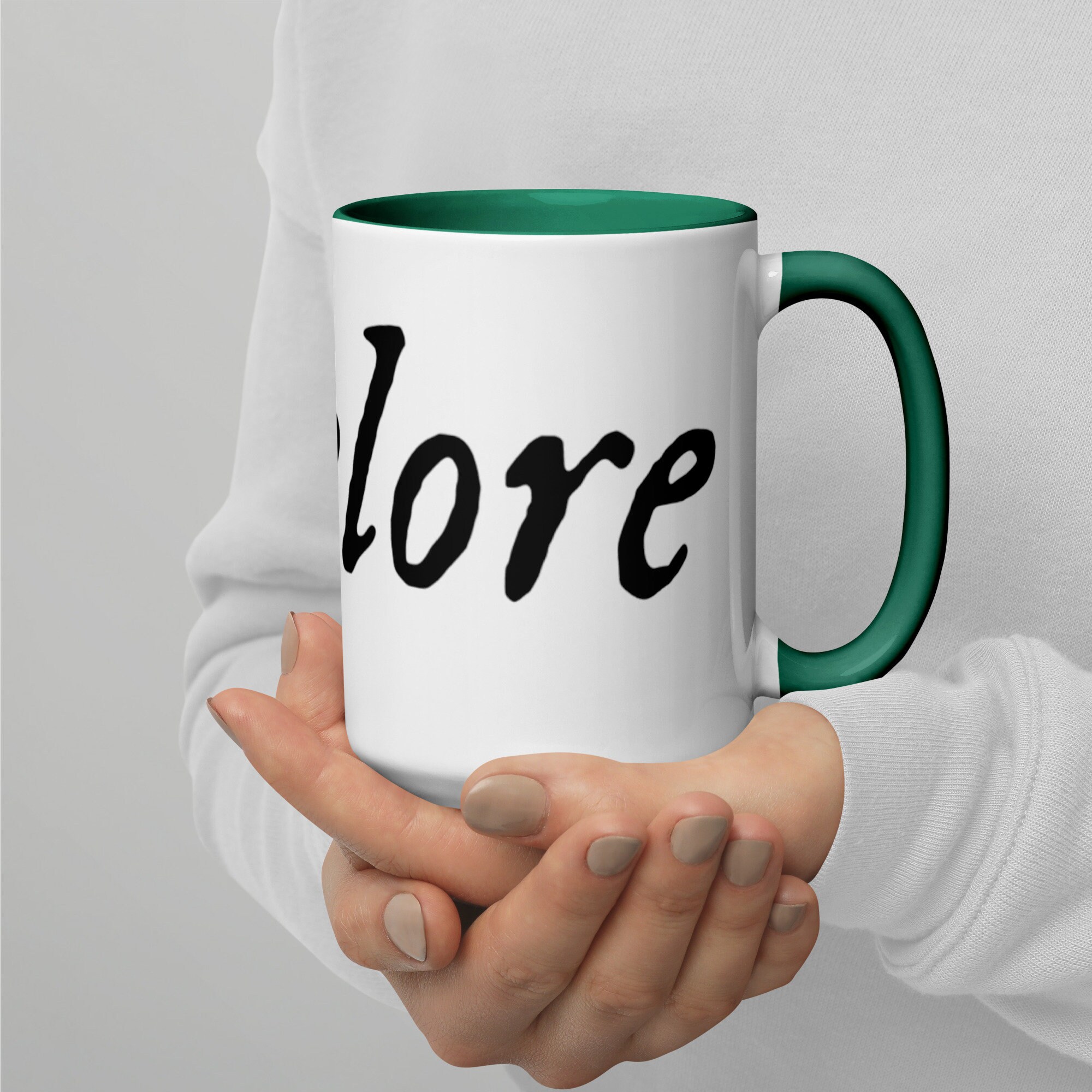 Folklore Mug With Green Color Inside - Etsy