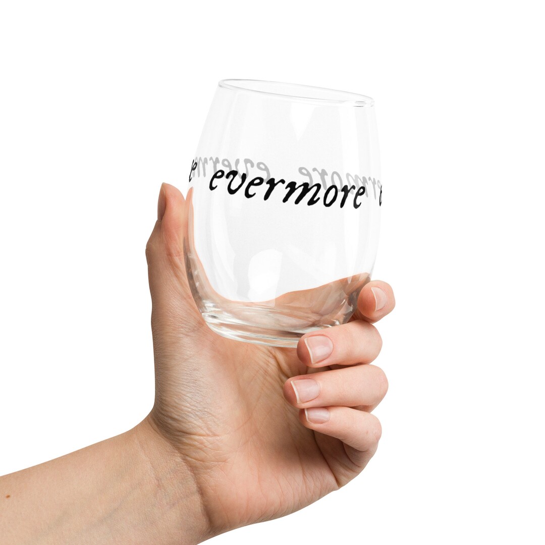 Custom Taylor Swift Evermore Stemless Wine Glass - Etsy