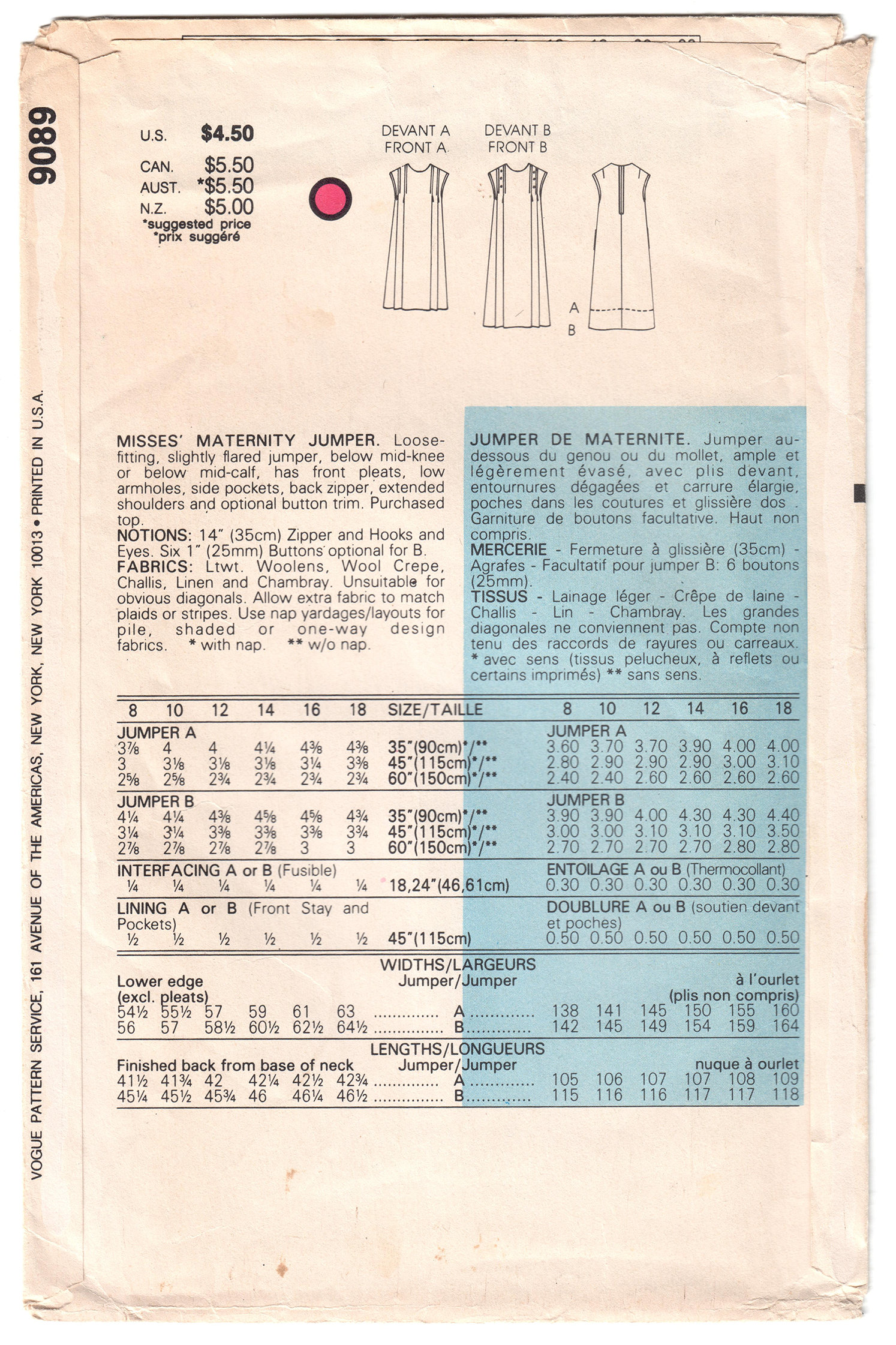 1980s Maternity Dress in Midi or Knee Length, Bust 32 / Vintage Sewing ...