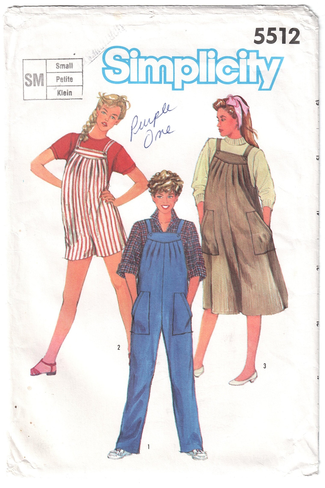 1980s Maternity Overalls or Jumpsuit, Shortalls & Jumper Dress, Size ...