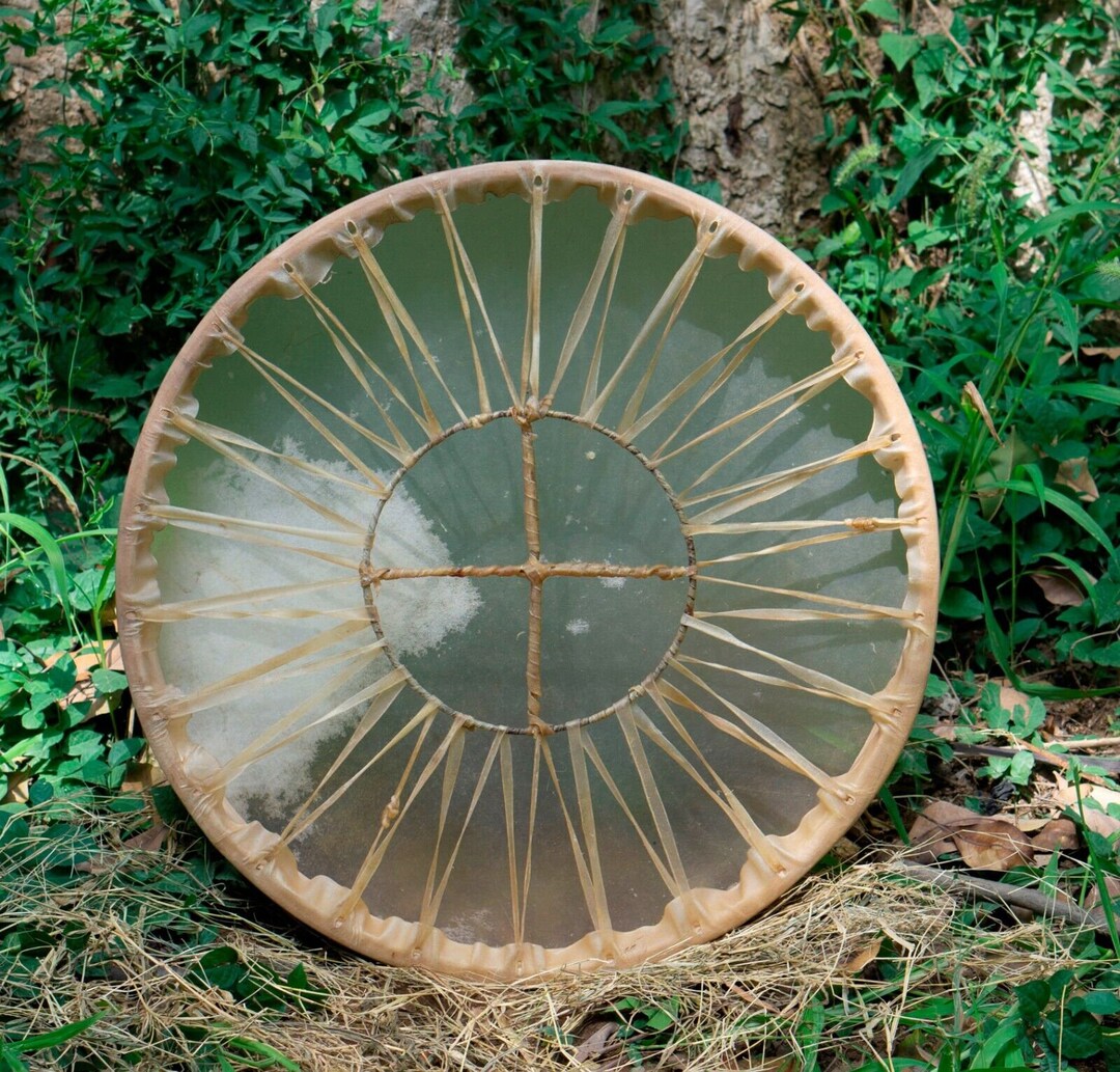 American Shamanic Native Drum Bison Hide 20" - Etsy