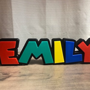 Personalized Mario Style Name Sign, Name Tag Sign, Kids Room Decor ...