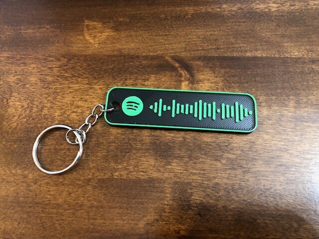 Custom Scannable Song Code Keychain Song or Playlist Music Personalized ...