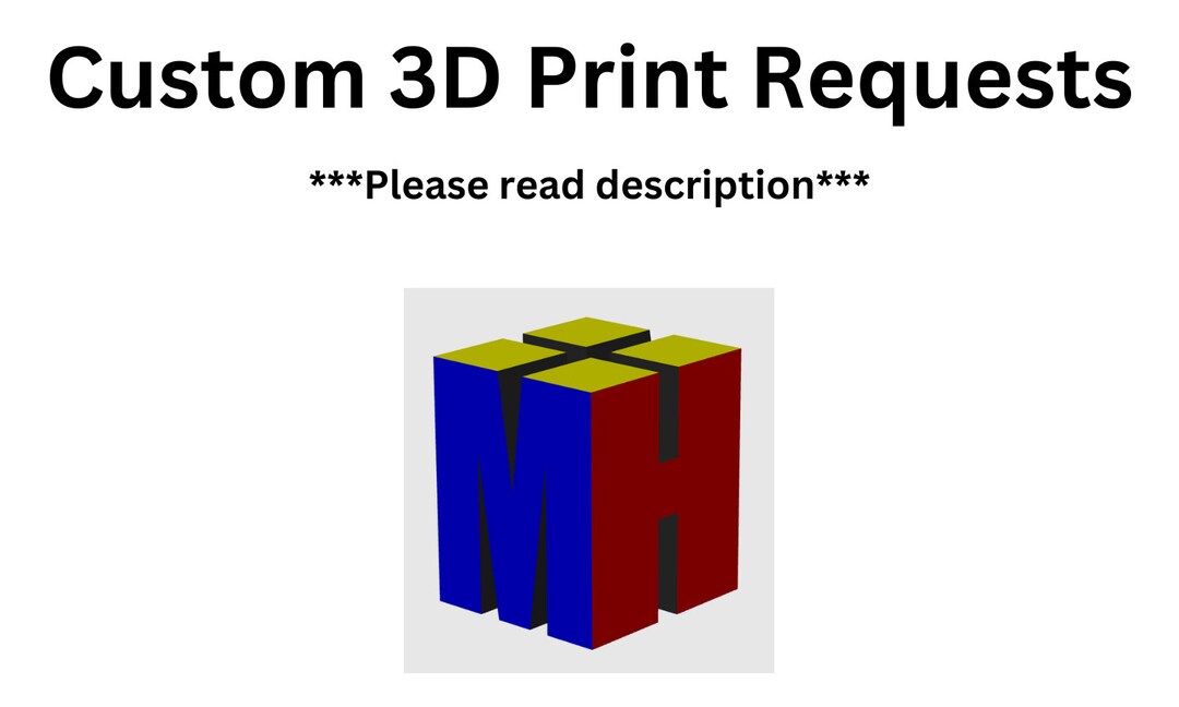 Custom 3D Print Request - Etsy