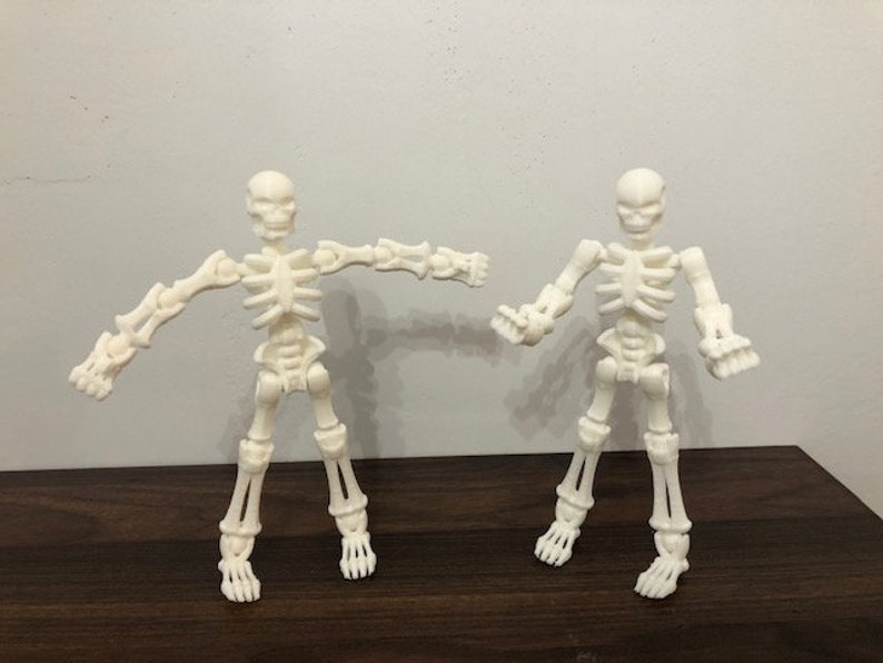 3D Printed Posable Articulating Skeleton for Halloween FREE - Etsy