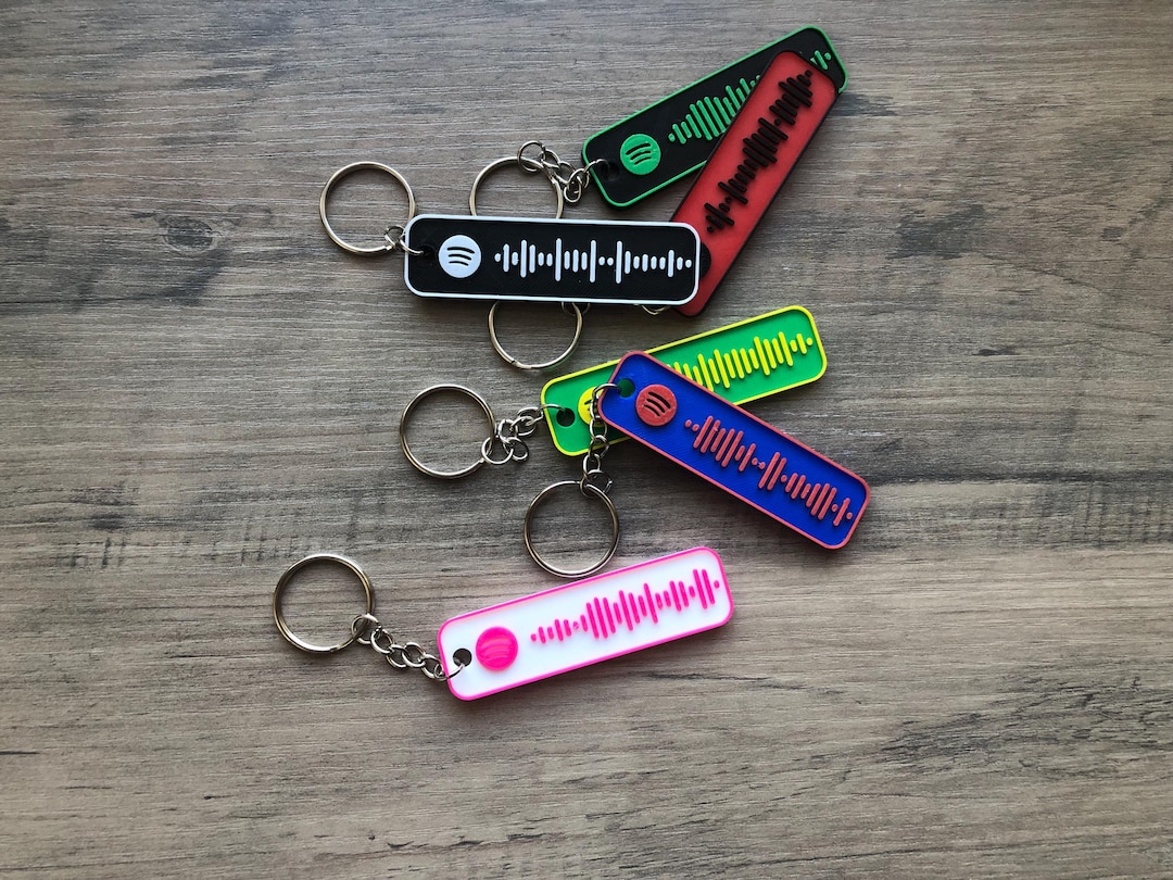 Custom Scannable Song Code Keychain - Song or Playlist - Music ...