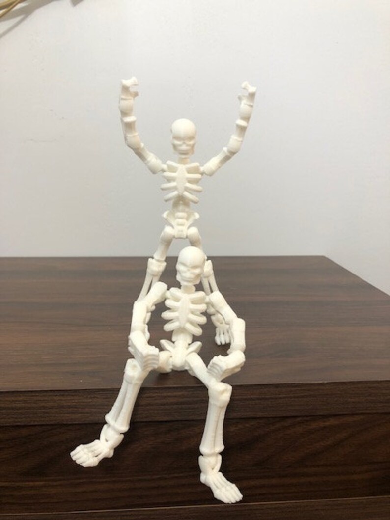 3D Printed Posable Articulating Skeleton for Halloween FREE - Etsy
