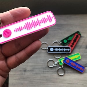 Custom Scannable Song Code Keychain - Song or Playlist - Music ...