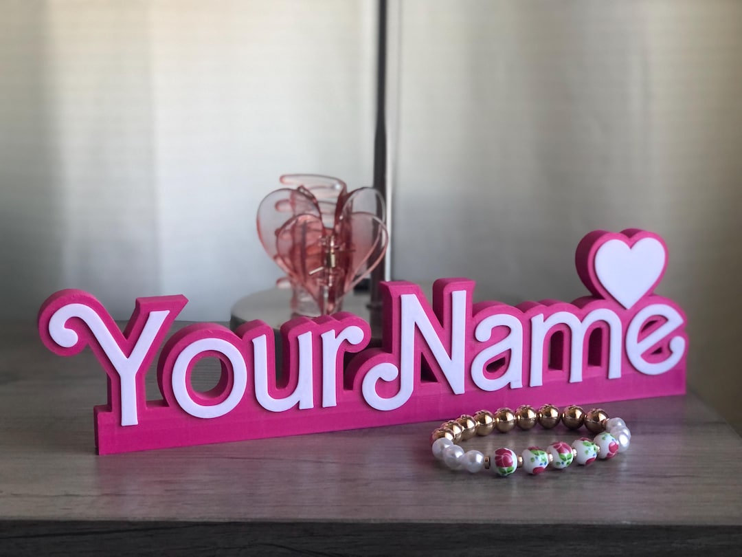 Personalized Doll Name Sign, Custom Name Plate, Girl Room Decor, Kids ...