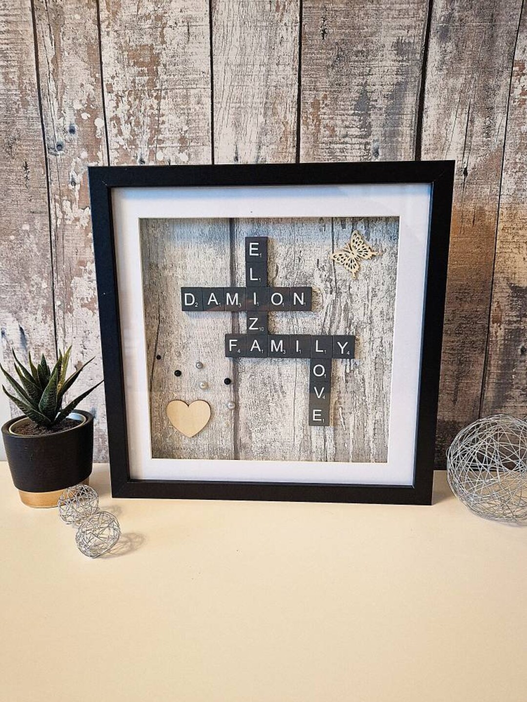 Personalised Family Scrabble Frame Personalised Gifts Picture Gifts ...