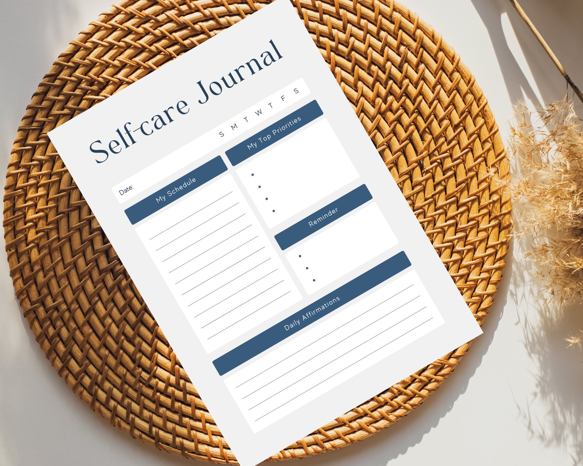 Self-care Planner, Self-care Checklist, Self Care Journal, Self Care ...