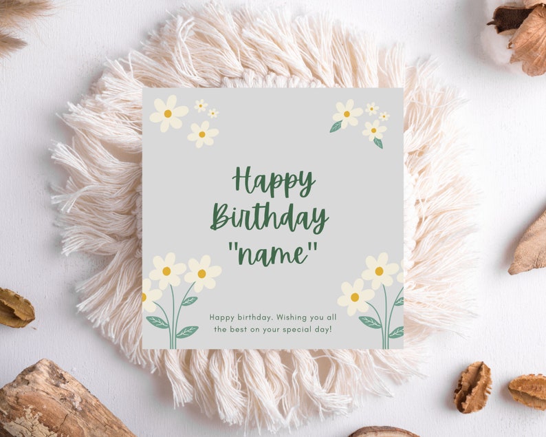 Printable Birthday Card Happy Birthday Card Printable - Etsy