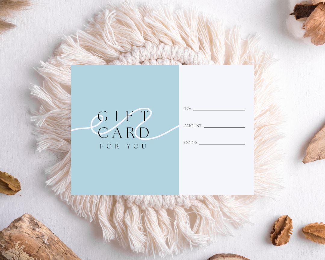 Editable Gift Card Template, Gift Certificate Template, Modern Gift ...