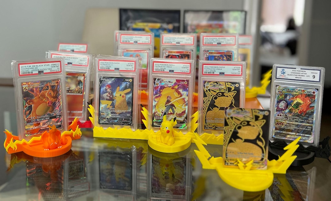 Pokemon TCG Card Stand for Graded Slabs and Non Graded Cards - PSA CGC ...