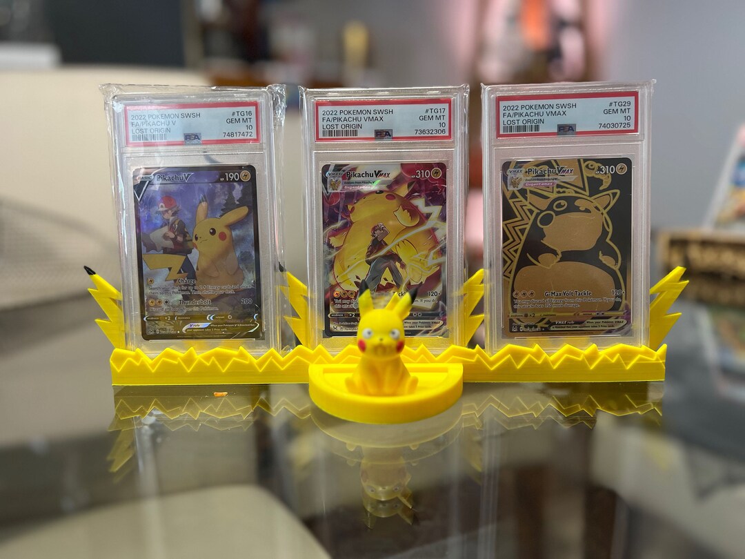 Lightning Pokemon TCG Card Stand for Graded Slabs and Non Graded Cards ...