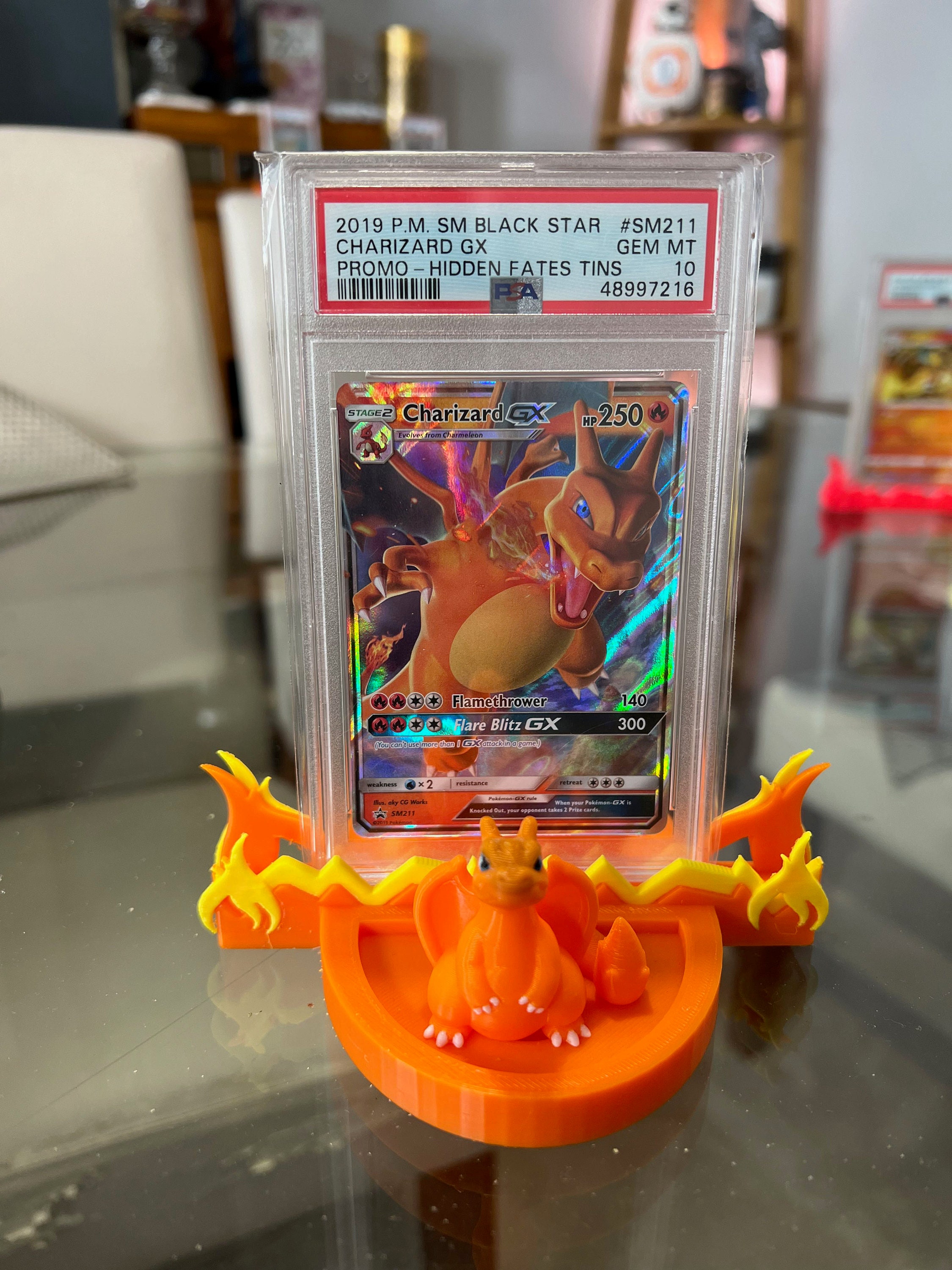 Fire Pokemon TCG Card Stand for Graded Slabs and Non Graded Cards PSA ...