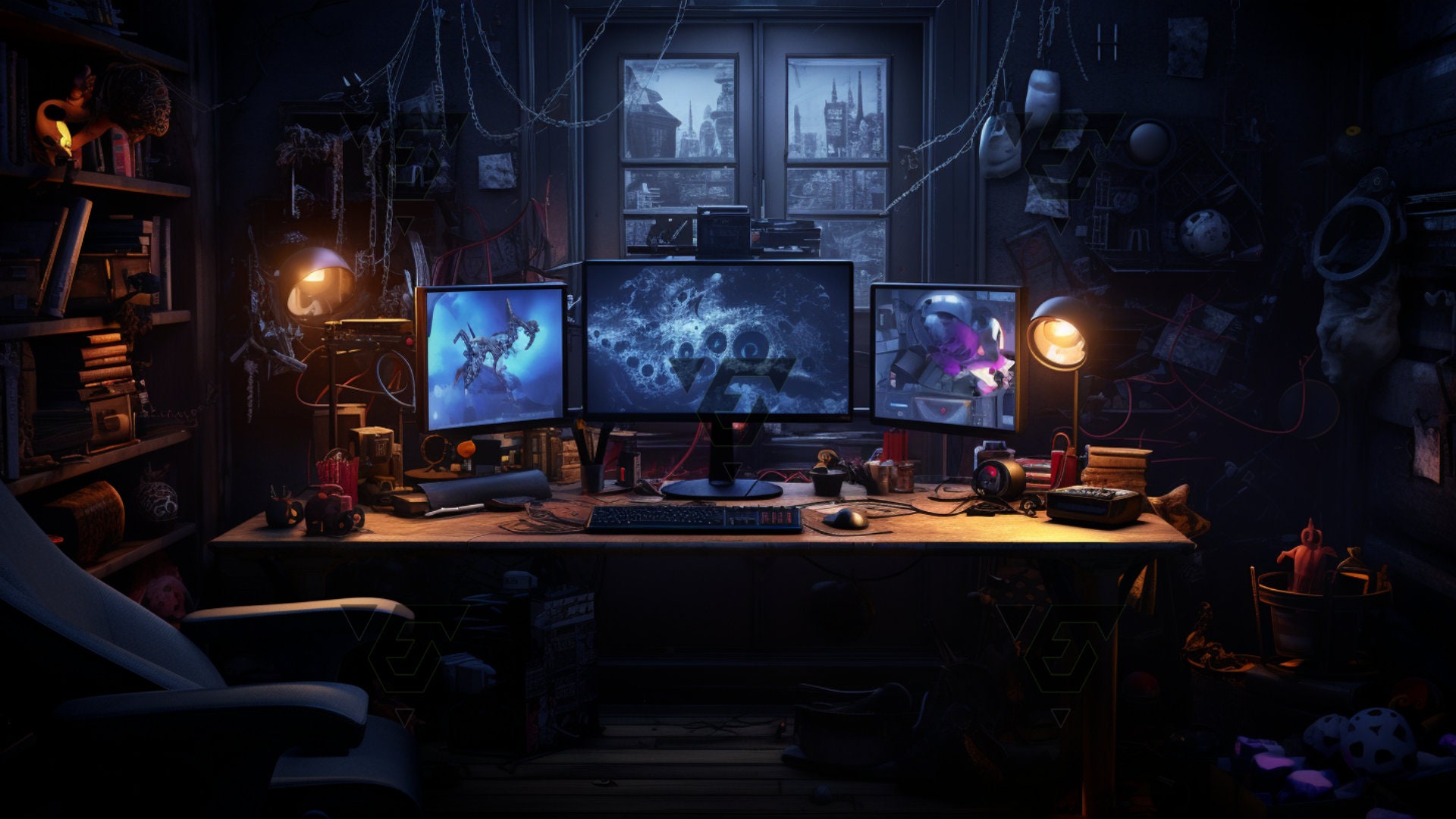 Halloween Spooky Office Virtual Backgrounds | 4 Zoom Virtual ...