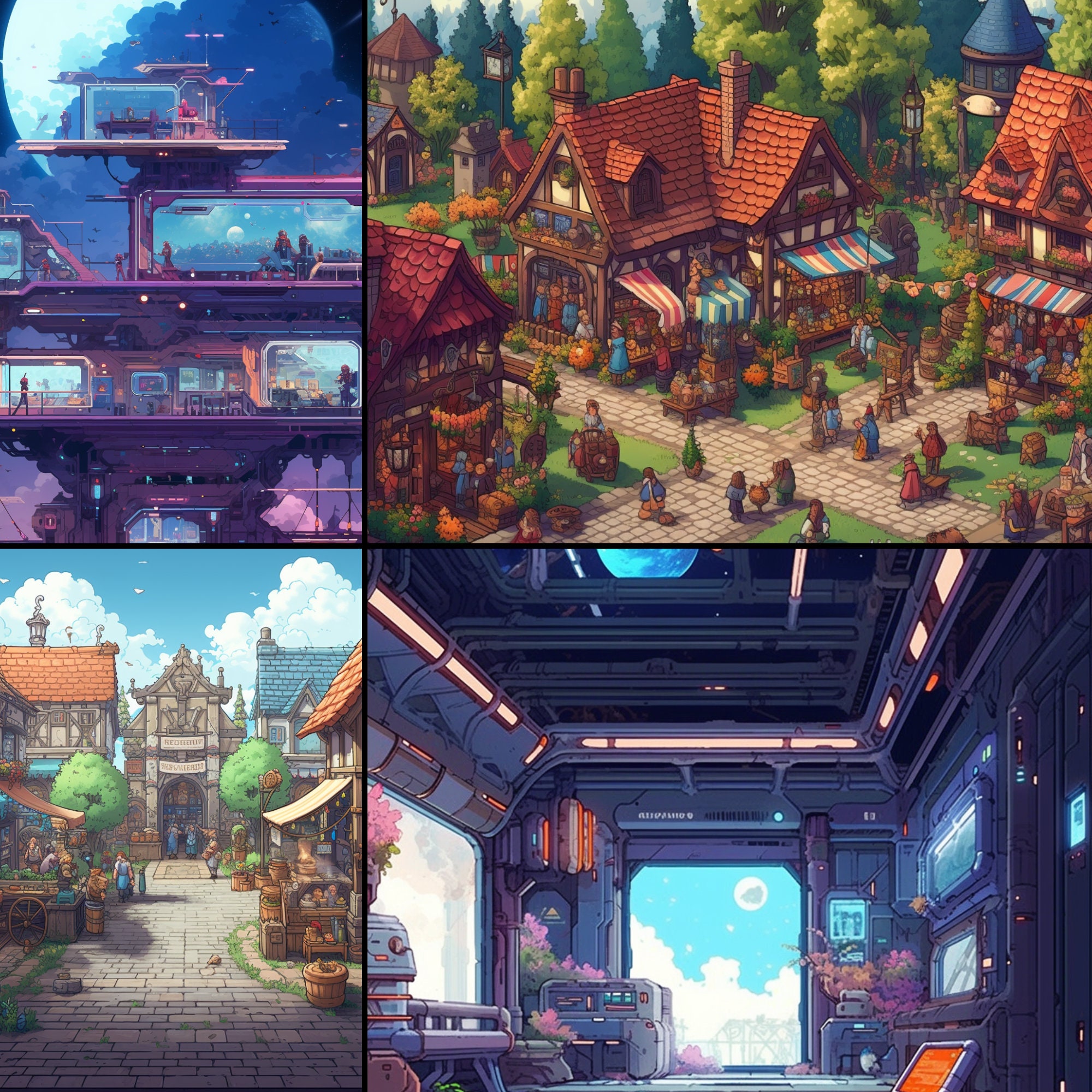 30 Pixel Asset Prompts for Environment Art - Etsy