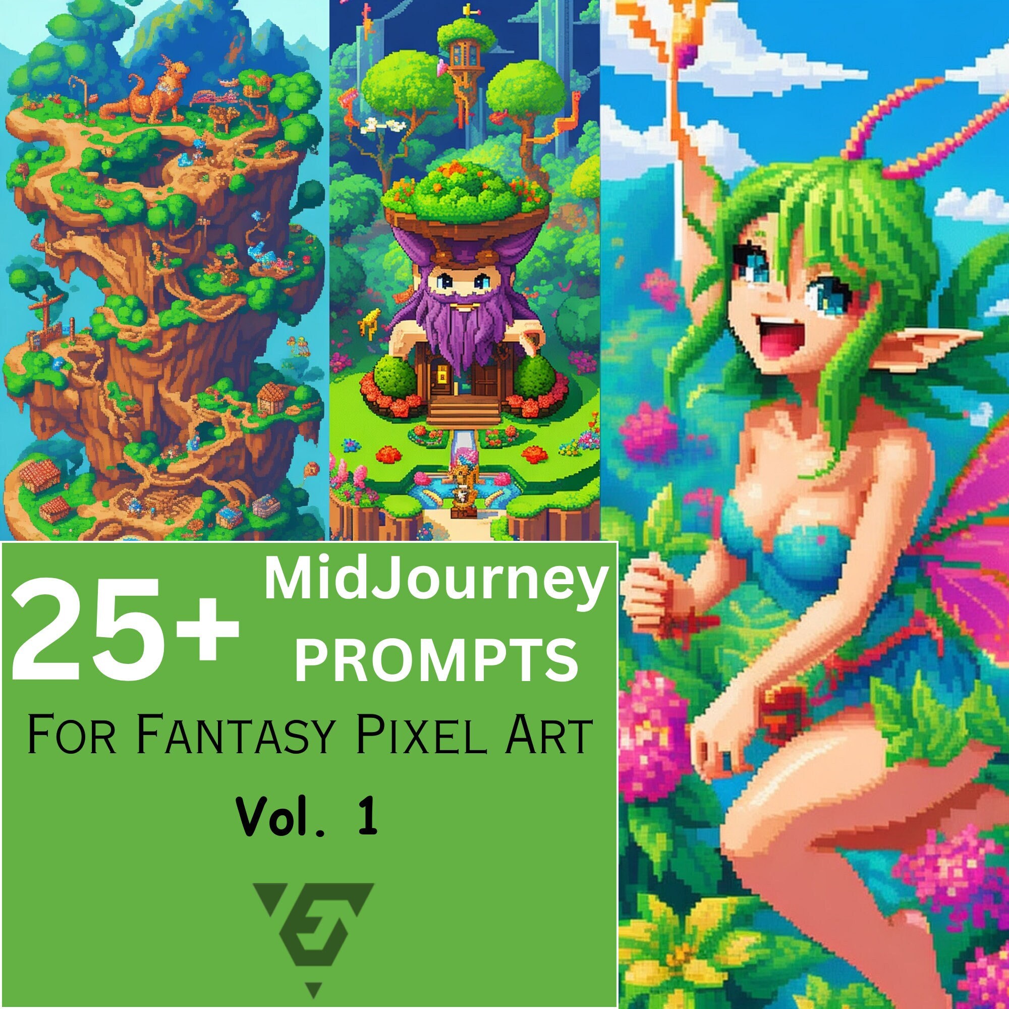 25 Pixel Art Fantasy Midjourney Prompts - Etsy Finland