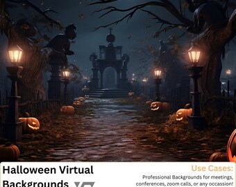 Halloween Spooky Office Virtual Backgrounds 4 Zoom Virtual Backgrounds ...