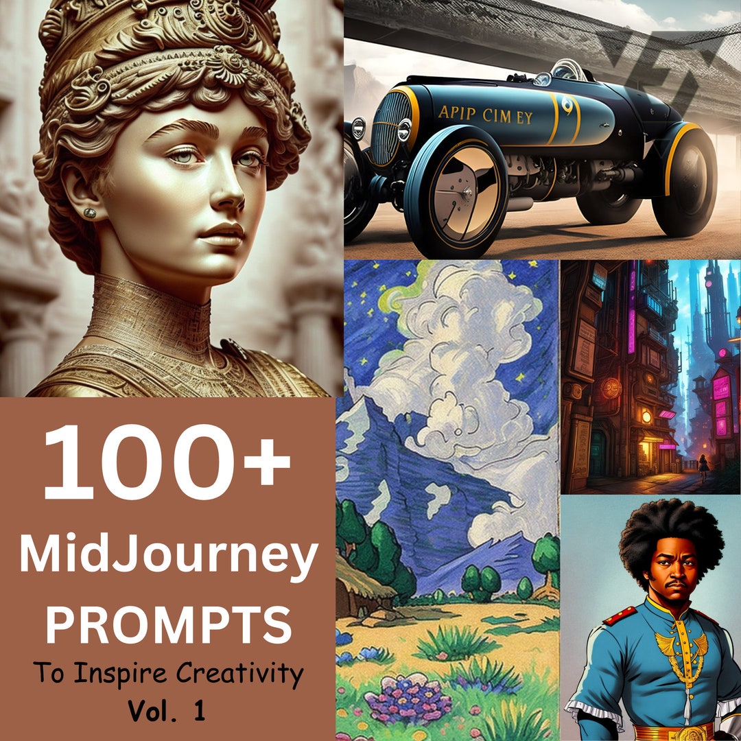 100+ Midjourney Prompts for Inspiring Creativity Vol. 1 - Etsy