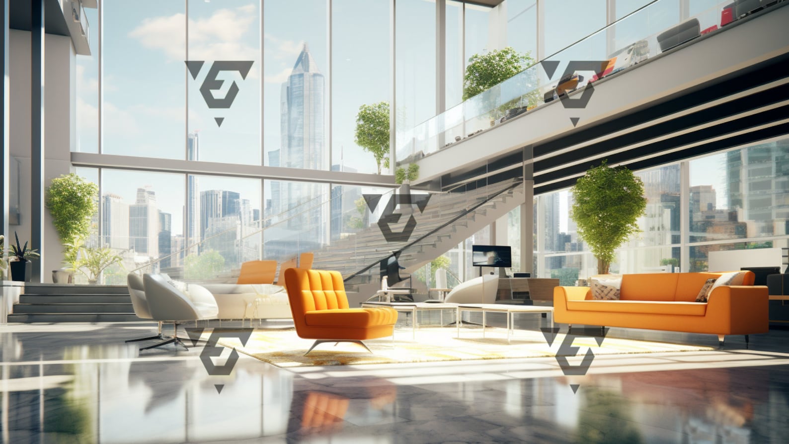 Vibrant Office Virtual Backgrounds 4 Zoom Virtual Backgrounds Backdrop ...