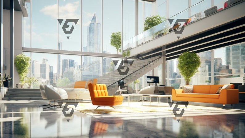 Vibrant Office Virtual Backgrounds 4 Zoom Virtual Backgrounds Backdrop ...