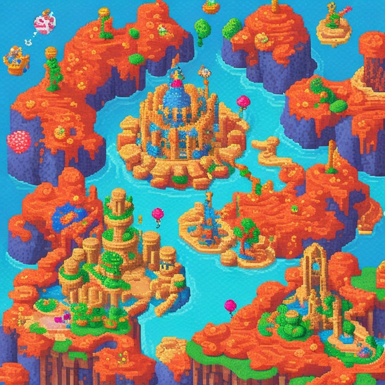 30 Pixel Asset Prompts for Environment Art - Etsy