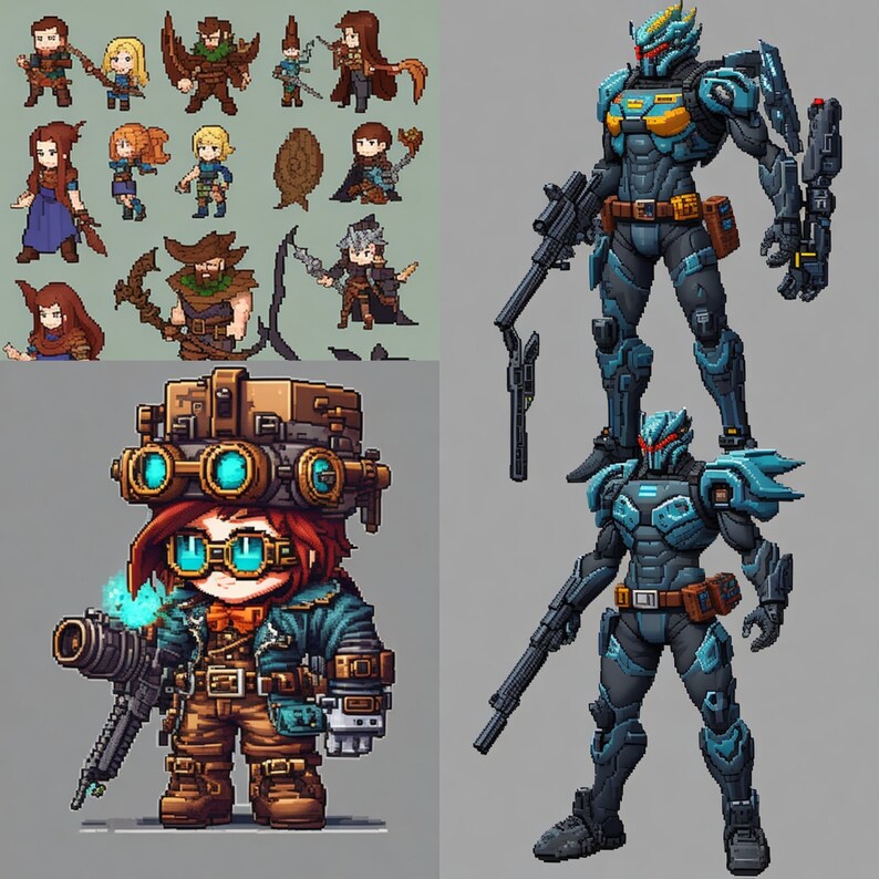 30 Pixel Art Prompts for Character Assets - Etsy Australia