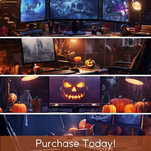 Halloween Spooky Office Virtual Backgrounds | 4 Zoom Virtual ...