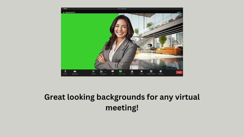 Vibrant Office Virtual Backgrounds 4 Zoom Virtual - Etsy