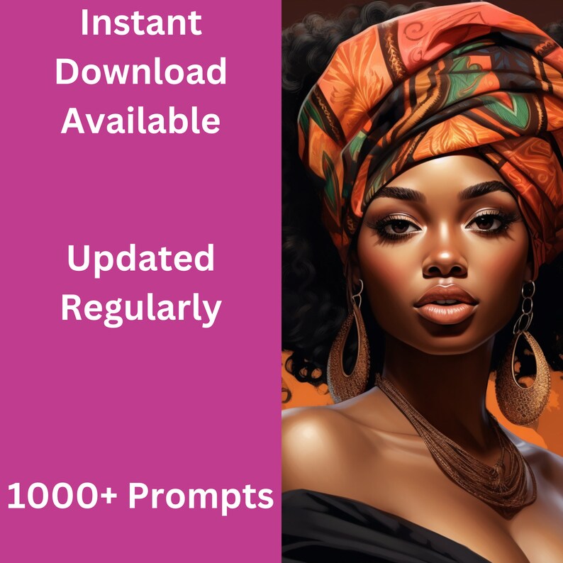 1000 Midjourney Prompts for Black Women - Etsy