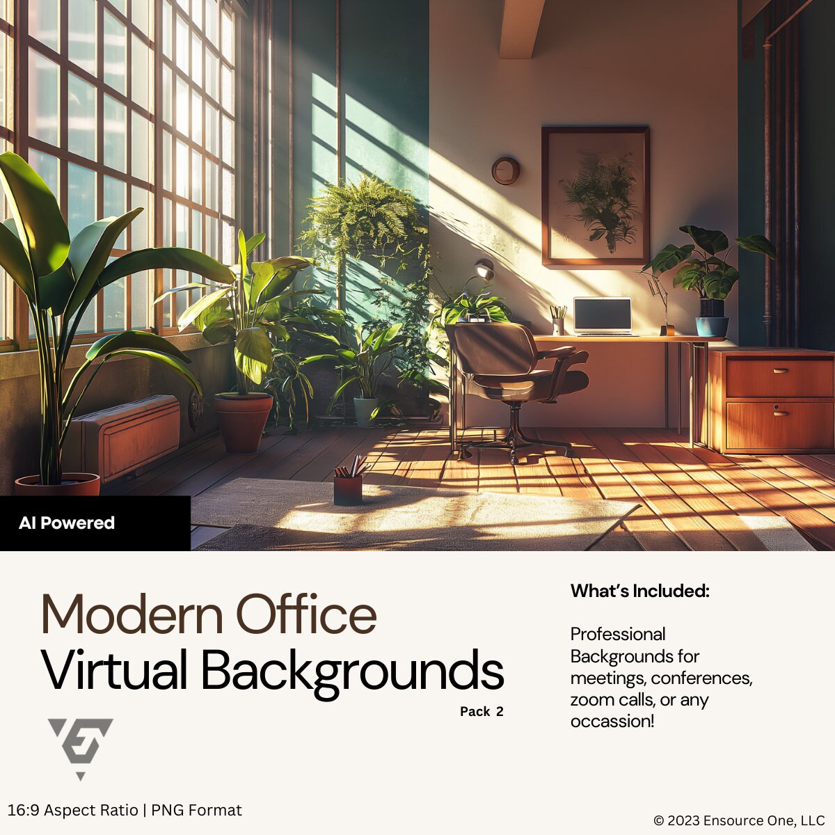 Sunlit Modern Office Virtual Backgrounds Vol. 2 5 Zoom Virtual ...