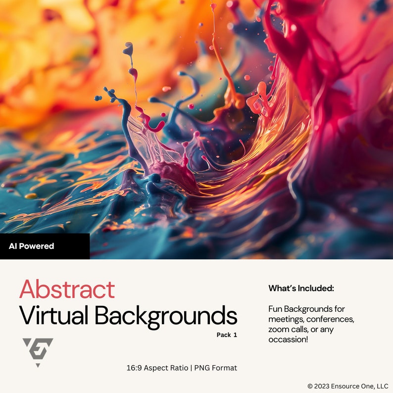 Abstract Virtual Background Scenes Vol. 1 | 4 Zoom Virtual Backgrounds ...