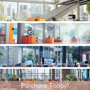 Vibrant Office Virtual Backgrounds | 4 Zoom Virtual Backgrounds ...
