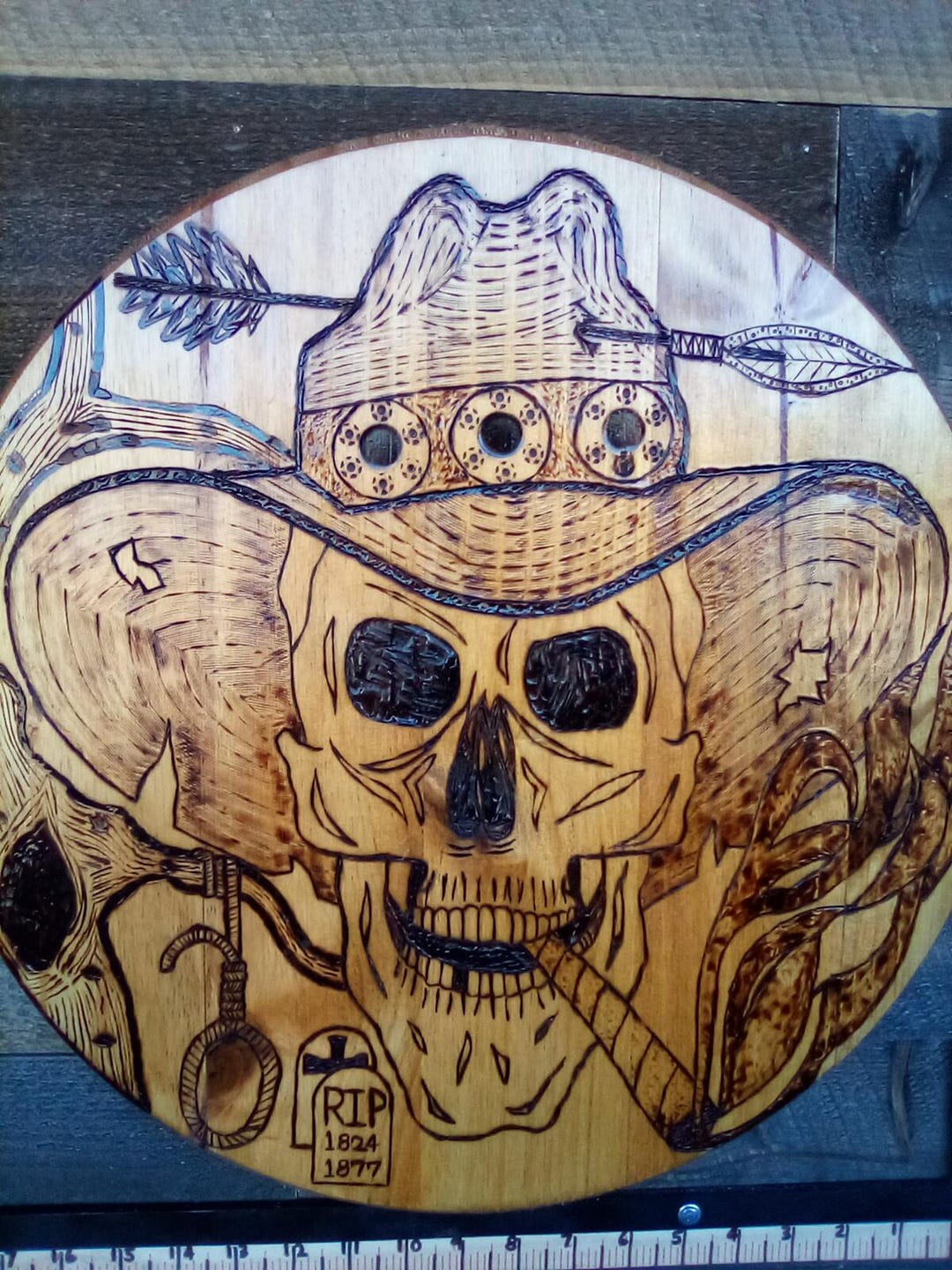 Cowboy Skull, Wood Burning , Pyrography , Western Art , Southwest Art ...