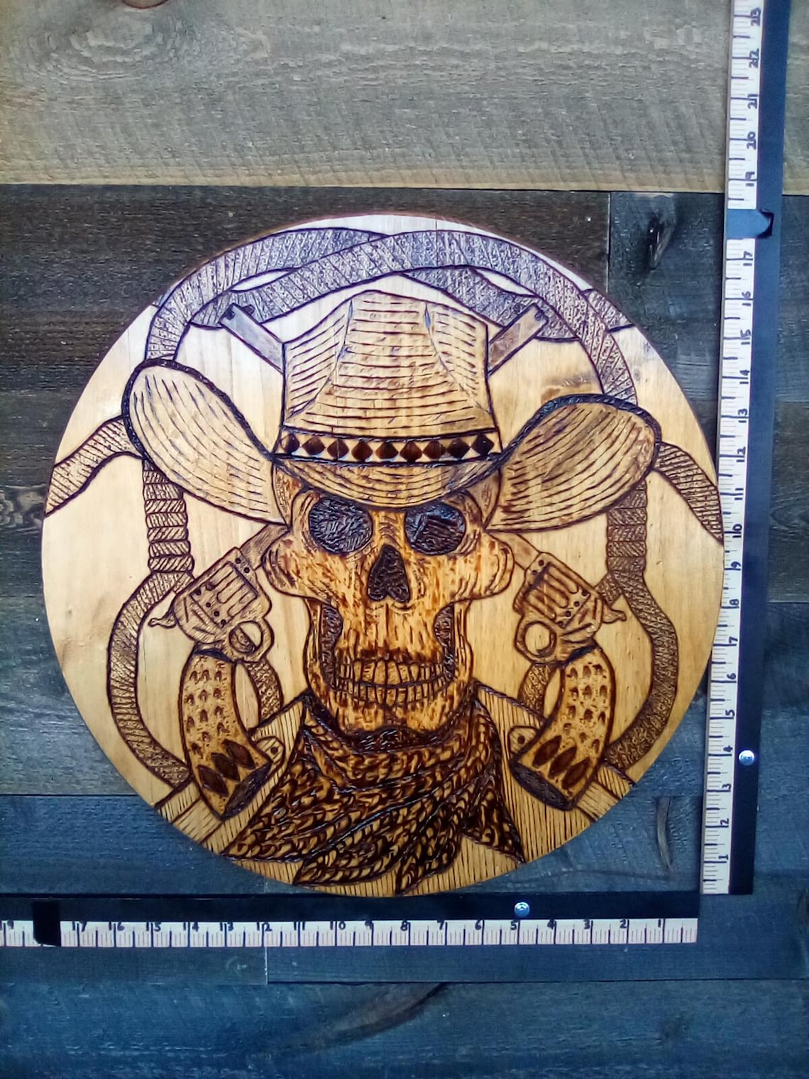 Cowboy Skull, Wood Burning, Wall Hanging, Pyrography - Etsy