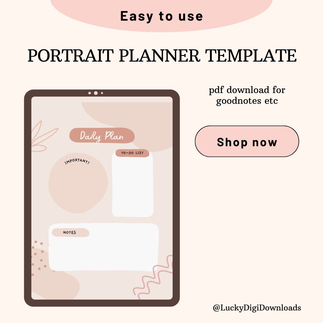 Digital Planner Goodnotes Template Digital Download Planner Page for ...