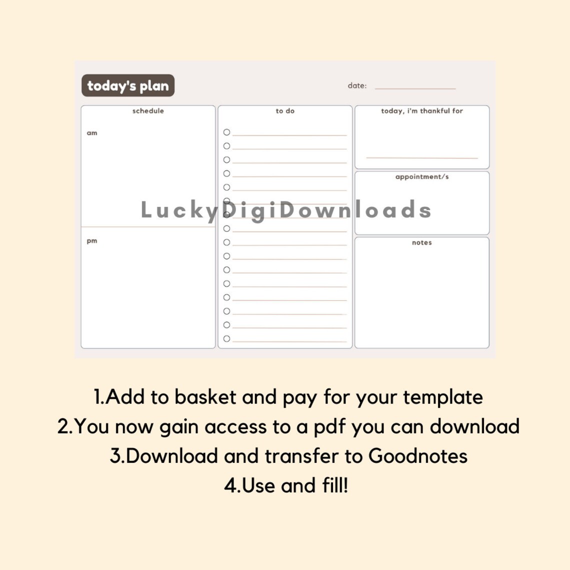 Digital Goodnotes Planner Template, Undated Planner, Planner Pages ...