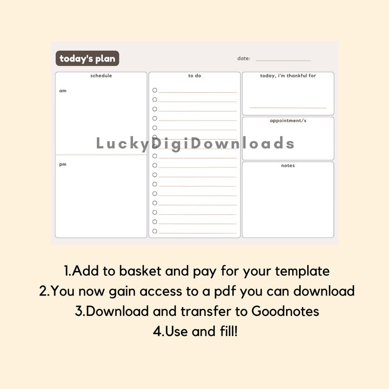 Digital Goodnotes Planner Template, Undated Planner, Planner Pages ...