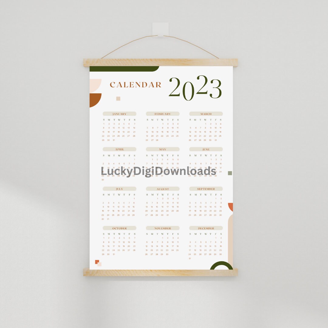 2023 Calendar Printable A4 , A4 2023 Full Calendar Suitable for Framing ...