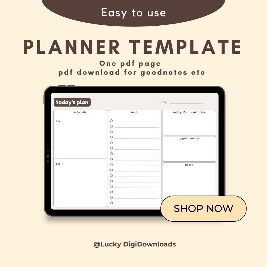 Digital Goodnotes Planner Template, Undated Planner, Planner Pages ...
