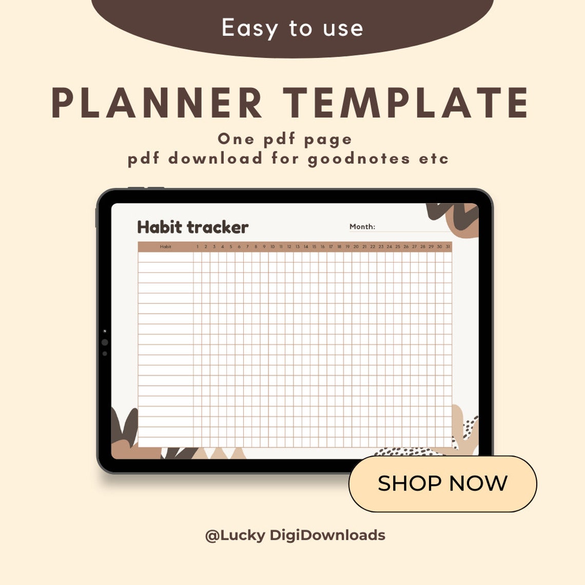 Digital Goodnotes Planner Template, Undated Planner, Planner Pages ...