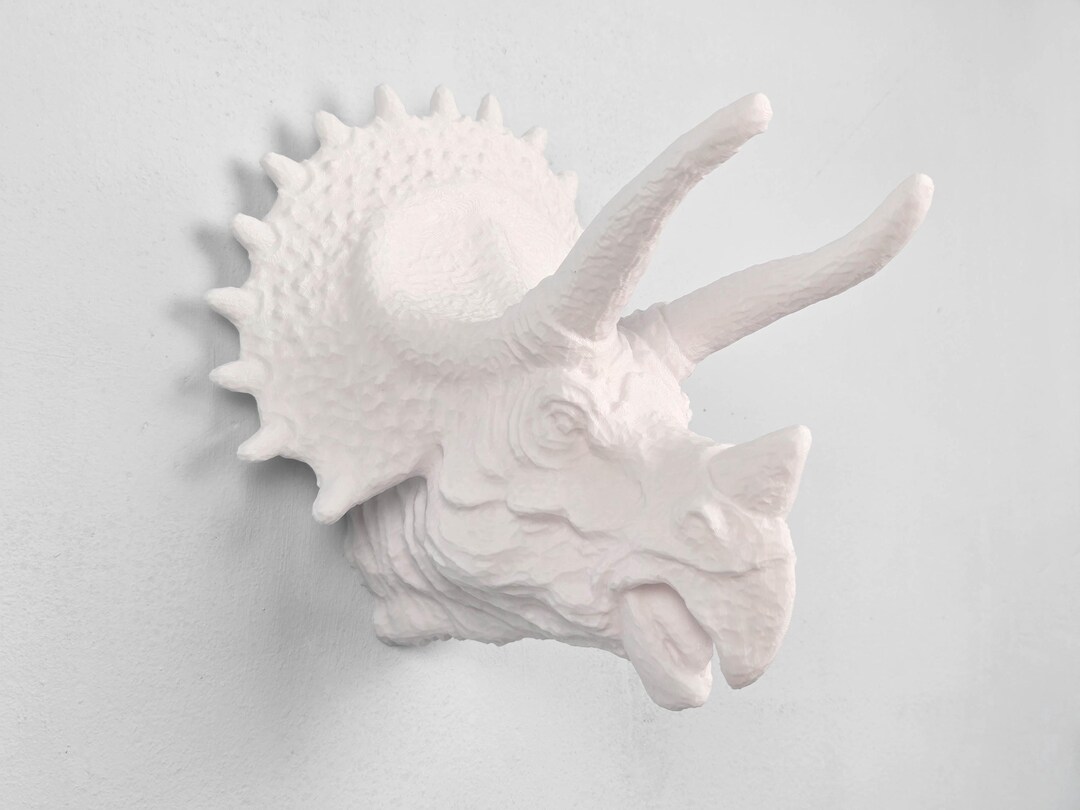 Geometric Triceratops Head Wall Mount: Jurassic Decor Trophy - Etsy
