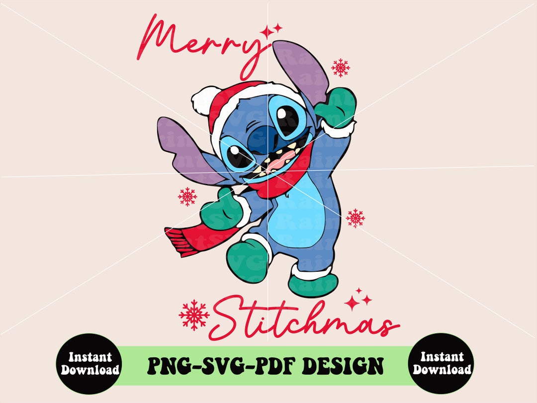 Merry Christmas Svg, Merry Stitchmas Svg, Stitch Layered Svg, Family ...