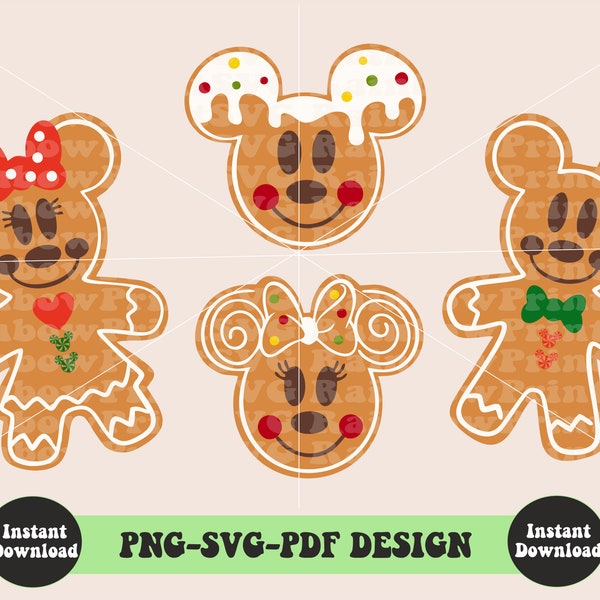 Mickey Gingerbread Svg - Etsy