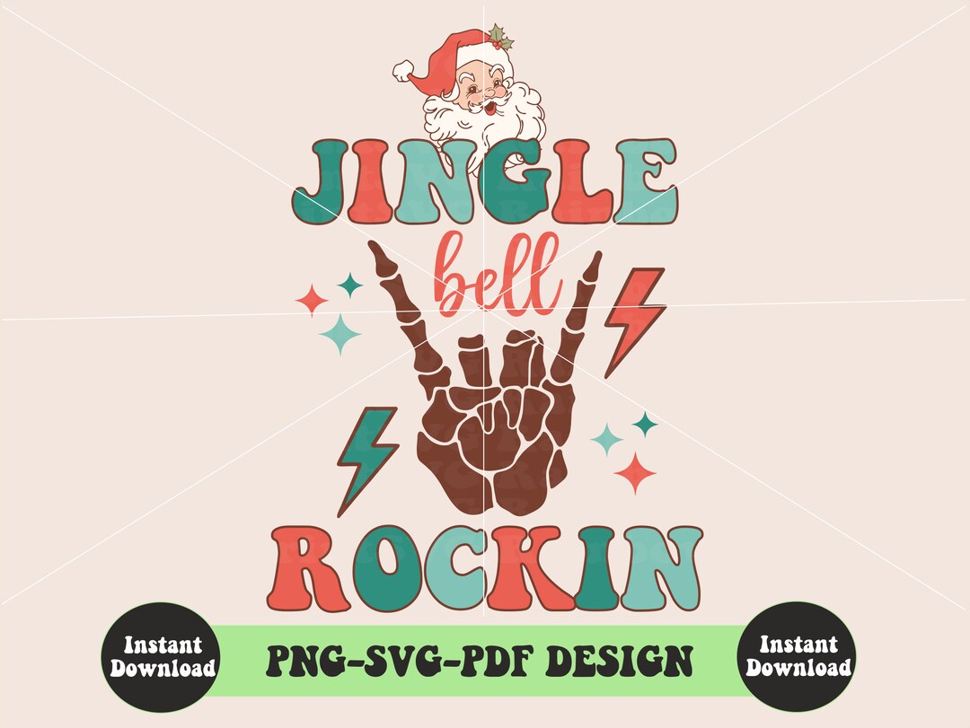 Jingle Bell Rockin SVG, Retro Santa Claus Svg, Merry Christmas Svg ...