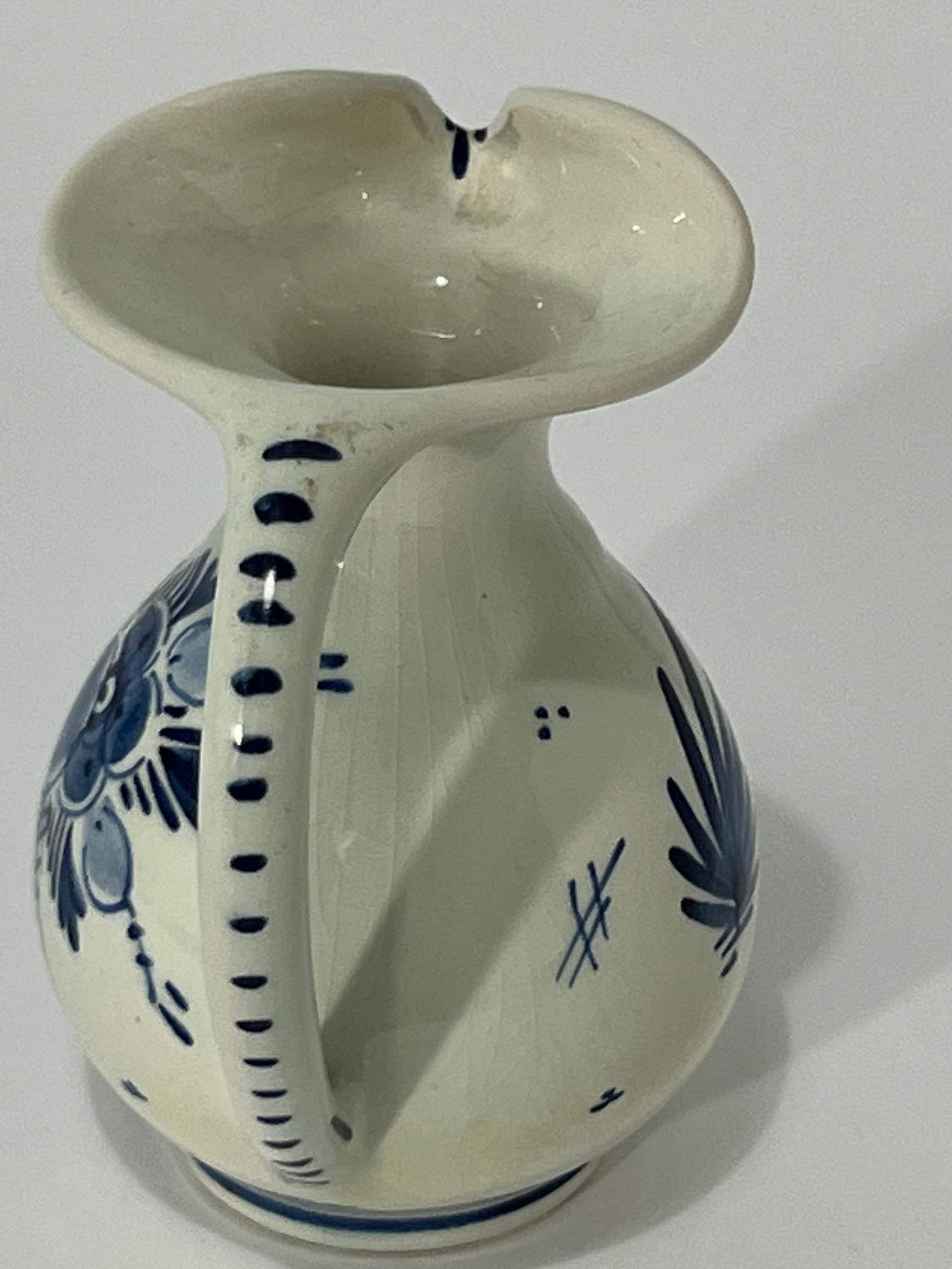 Hand Painted Delft Holland Pitcher Bud Vase 4 - Etsy